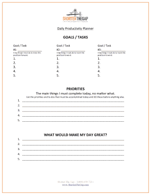 Fillable Online GOALS/TASKS Fax Email Print - pdfFiller