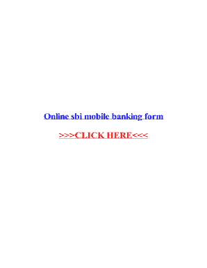 Fillable Online Online sbi mobile banking form Fax Email Print - pdfFiller