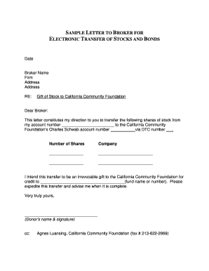 Fillable Online SAMPLE LETTER TO BROKER FOR Fax Email Print - pdfFiller