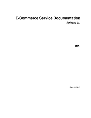 Fillable Online E-Commerce Service Documentation Fax Email Print ...