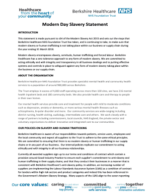 Fillable Online Modern Day Slavery Statement Fax Email Print - pdfFiller
