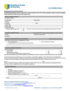 Fillable Online SCU INTERNATIONAL Fax Email Print - pdfFiller