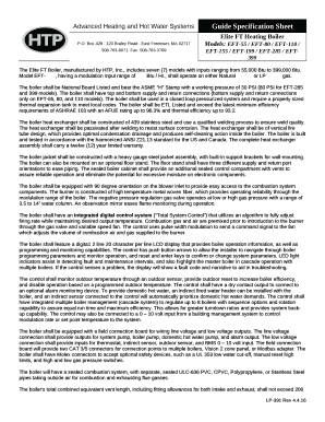 Guide Specification Sheet Doc Template | pdfFiller