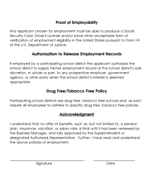 Fillable Online Proof of Employability Fax Email Print - pdfFiller
