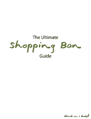 Fillable Online Shopping Ban Fax Email Print - pdfFiller