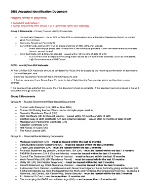 Fillable Online DBS Accepted Identification Document Fax Email Print ...