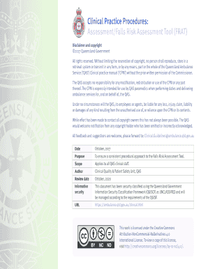 Fillable Online Assessment/Falls Risk Assessment Tool (FRAT) Fax Email ...