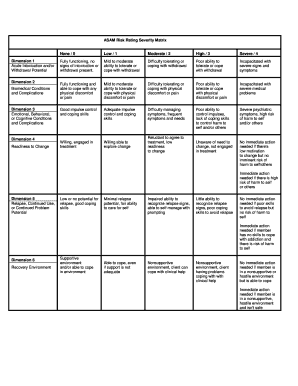 Fillable Online ASAM Risk Rating Severity Matrix Fax Email Print ...