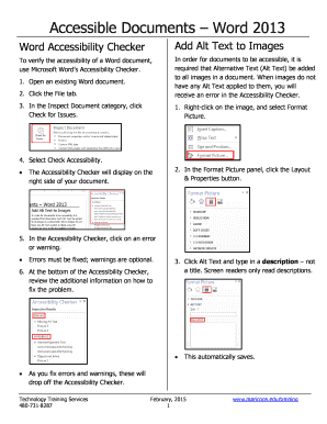 Fillable Online Word Accessibility Checker Fax Email Print - pdfFiller