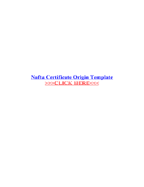 Fillable Online Nafta Certificate Origin Template Fax Email Print ...