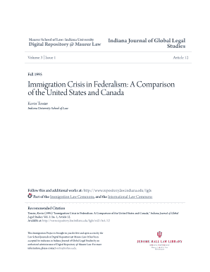 Fillable Online Immigration Crisis in Federalism: A Comparison Fax ...