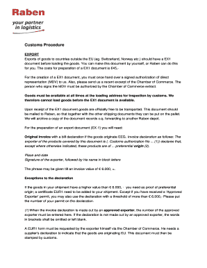 Fillable Online Customs Procedure Fax Email Print - pdfFiller