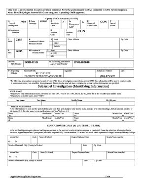 This is to be attached to each Electronic Personnel Security ...