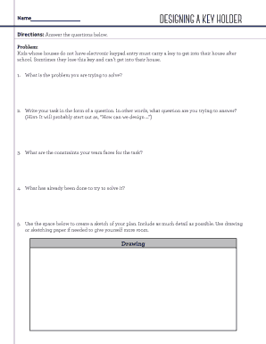 Fillable Online DESIGNING A KEY HOLDER Fax Email Print - pdfFiller