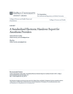 Fillable Online A Standardized Electronic Handover Report for Fax Email ...