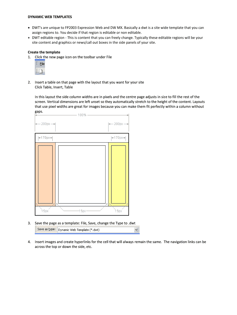 Fillable Online DYNAMIC WEB TEMPLATES Fax Email Print - pdfFiller