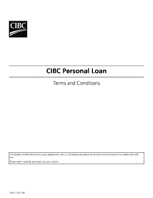 Fillable Online CIBC Personal Loan Fax Email Print - pdfFiller