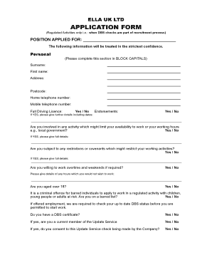 Fillable Online (Regulated Activities only i Fax Email Print - pdfFiller