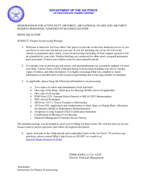Fillable Online MEMORANDUM FOR ACTIVE DUTY AIR FORCE, AIR NATIONAL ...