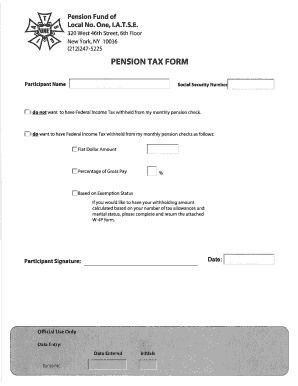 Fillable Online PENSION TAX FORM Fax Email Print - pdfFiller