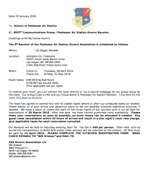 To:Alumni of Peshawar Air Station Doc Template | pdfFiller