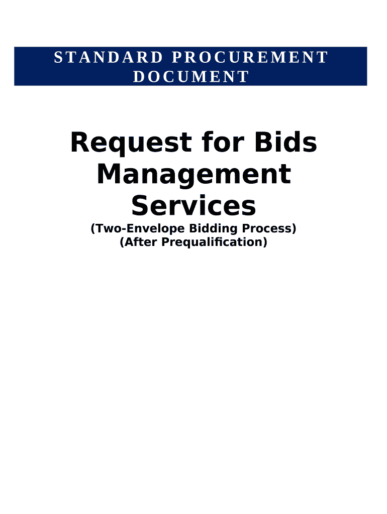 (Two-Envelope Bidding Process) Doc Template | pdfFiller