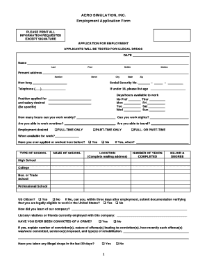 AERO SIMULATION, INC Doc Template | pdfFiller