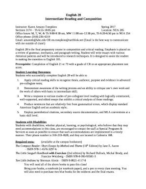 English 28 Doc Template | pdfFiller