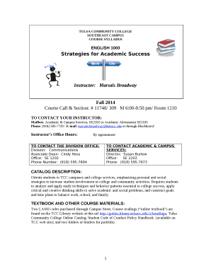 ENGLISH 1003 Doc Template | pdfFiller