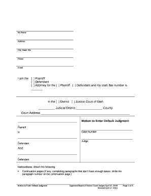 Attorney for the Plaintiff Defendant and my Utah Bar number is Doc ...