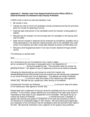 Appendix CSample Letter from Departmental Executive Officer (DEO) to ...