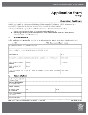 Use this to apply for an Exemption Certificate under the Queensland ...