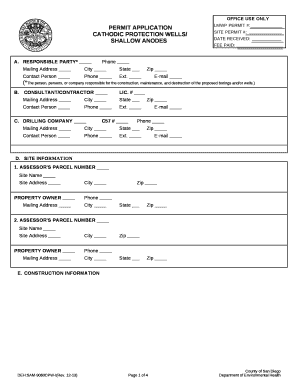 CATHODIC PROTECTION WELLS/ Doc Template | pdfFiller