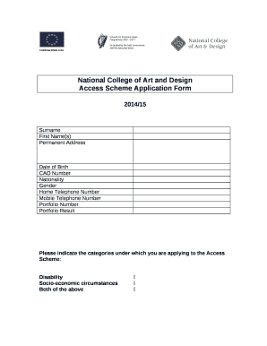 Access Scheme Application Doc Template | pdfFiller