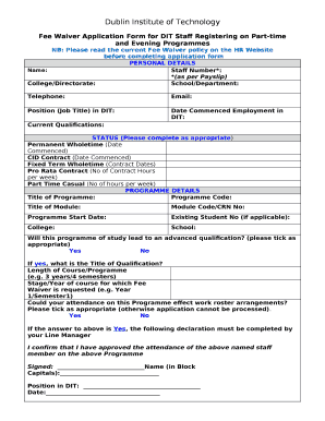 Staff Number*: Doc Template | pdfFiller