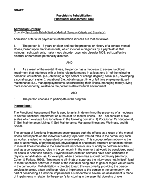 Fillable Online Functional Assessment Tool Fax Email Print - pdfFiller