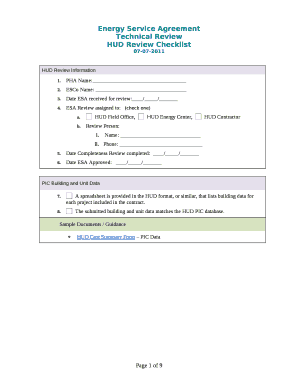 HUD Review Checklist Doc Template | pdfFiller