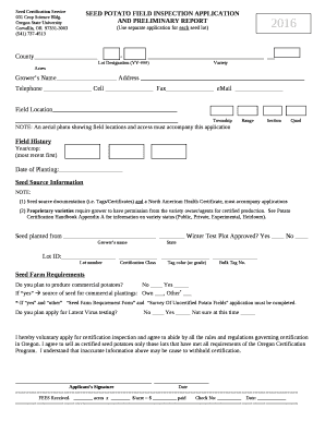 SEED POTATO FIELD INSPECTION APPLICATION - seedcert oregonstate Doc ...