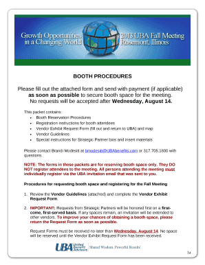 BOOTH PROCEDURES Doc Template | pdfFiller
