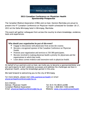 The Canadian Medical Association (CMA) and co-host, Doctors Manitoba ...