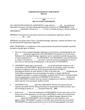 LIQUIDATED DAMAGES AGREEMENT Doc Template | pdfFiller
