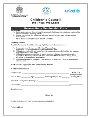Childrens Council Doc Template | pdfFiller