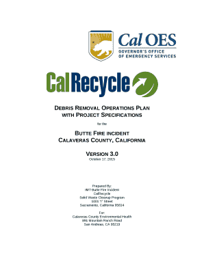 Debris Removal Operations Plan Doc Template | pdfFiller