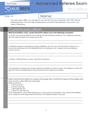 Fillable Online Advanced Referee Exam Fax Email Print - pdfFiller