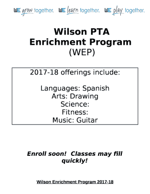 Wilson PTA Doc Template | pdfFiller