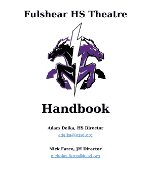 Fulshear HS Theatre Doc Template | pdfFiller