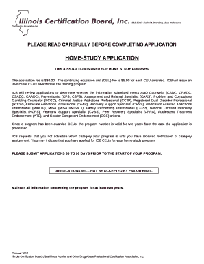 application for self study Doc Template | pdfFiller