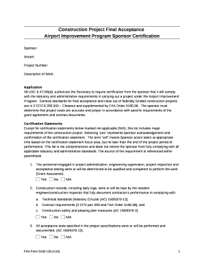 Construction Project Final Acceptance Doc Template | pdfFiller