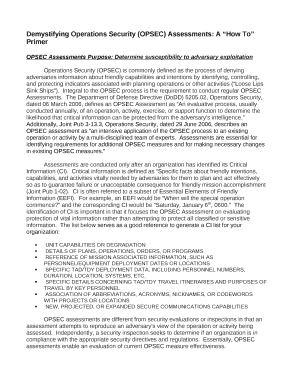 Demystifying Operations Security (OPSEC) Assessments: A How To Primer ...