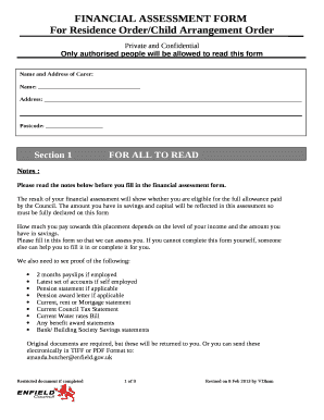 For Residence Order/Child Arrangement Order Doc Template | pdfFiller